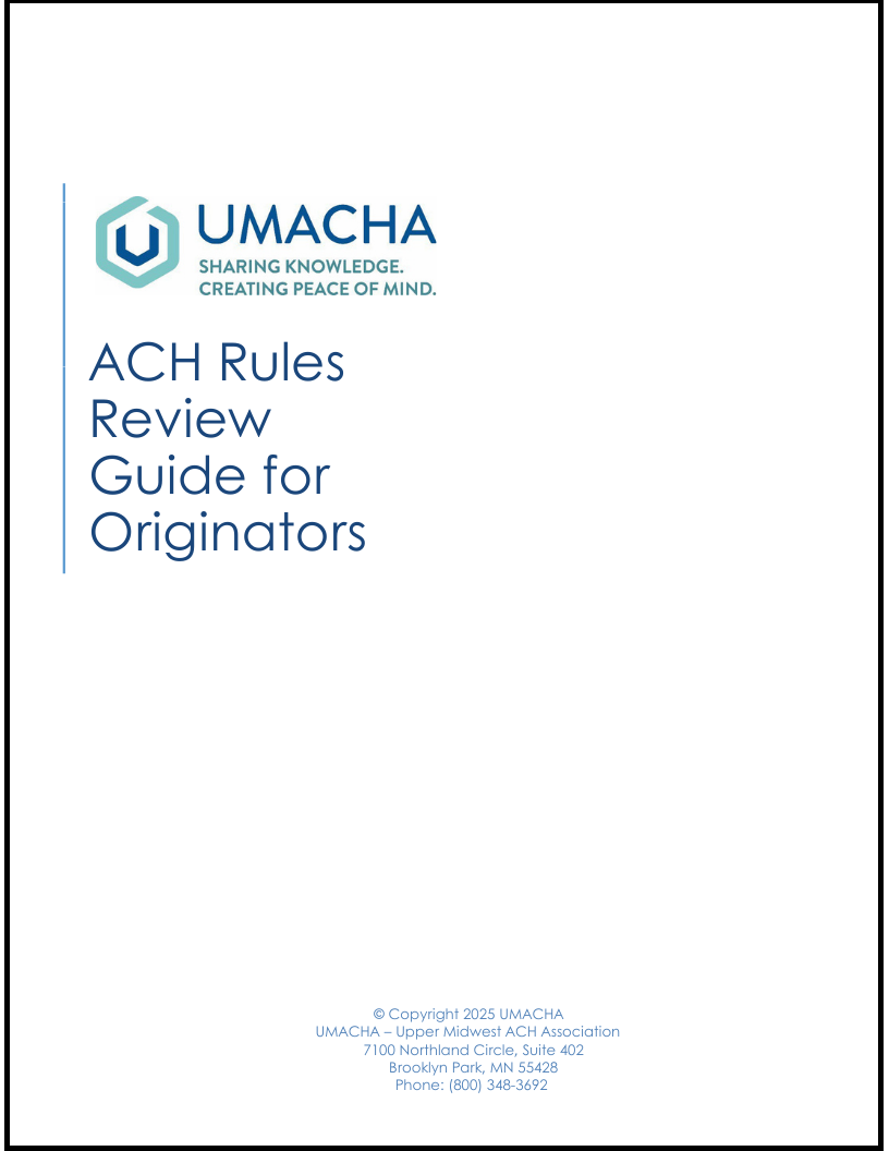 ACH Rules Review Guide for Originators | Nacha